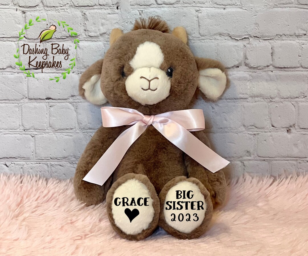 Personalized Big Sister Goat Stuffed Animal, Gift for Sibling, Big ...