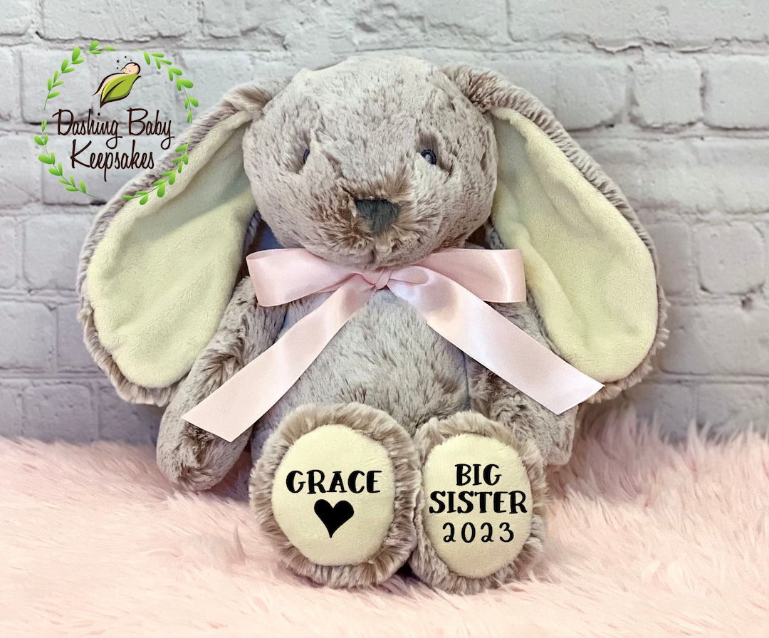 Personalized Big Sister Bunny Stuffed Animal, Gift for Sibling, Big ...