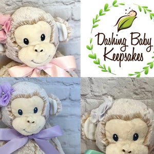 Personalized Adoption Monkey Plush, Adoption Stuffed Animal, Adoption ...