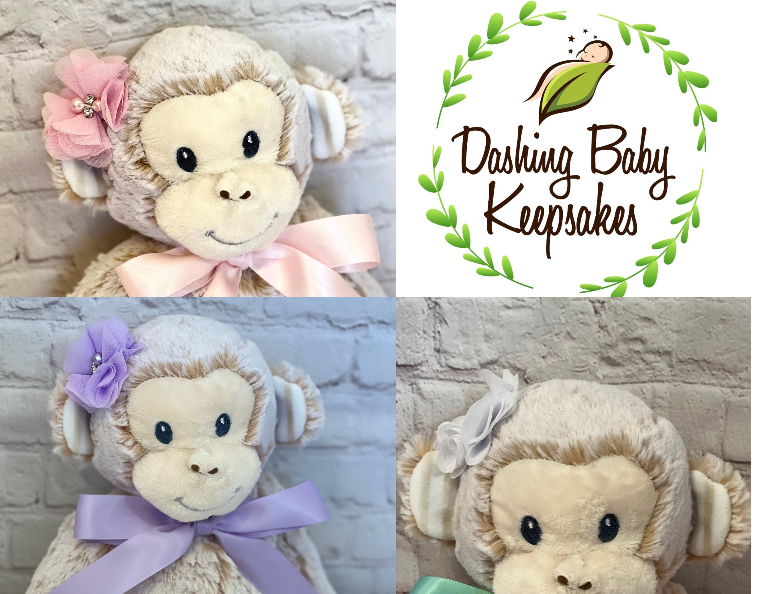 Personalized Adoption Monkey Plush, Adoption Stuffed Animal, Adoption ...