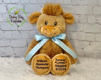 Personalized Adoption Bunny Plush, Adoption Stuffed Animal, Adoption ...