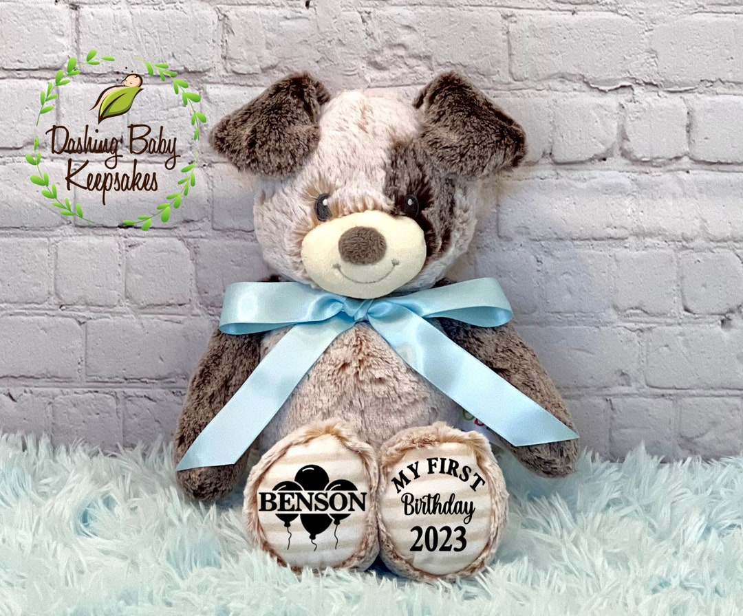 My First Birthday Stuffed Animal, 1st Birthday Gift, First Birthday ...
