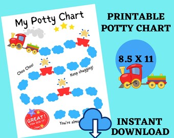 Potty Training Chart, Printable Reward Chart for Potty Training, Farm ...