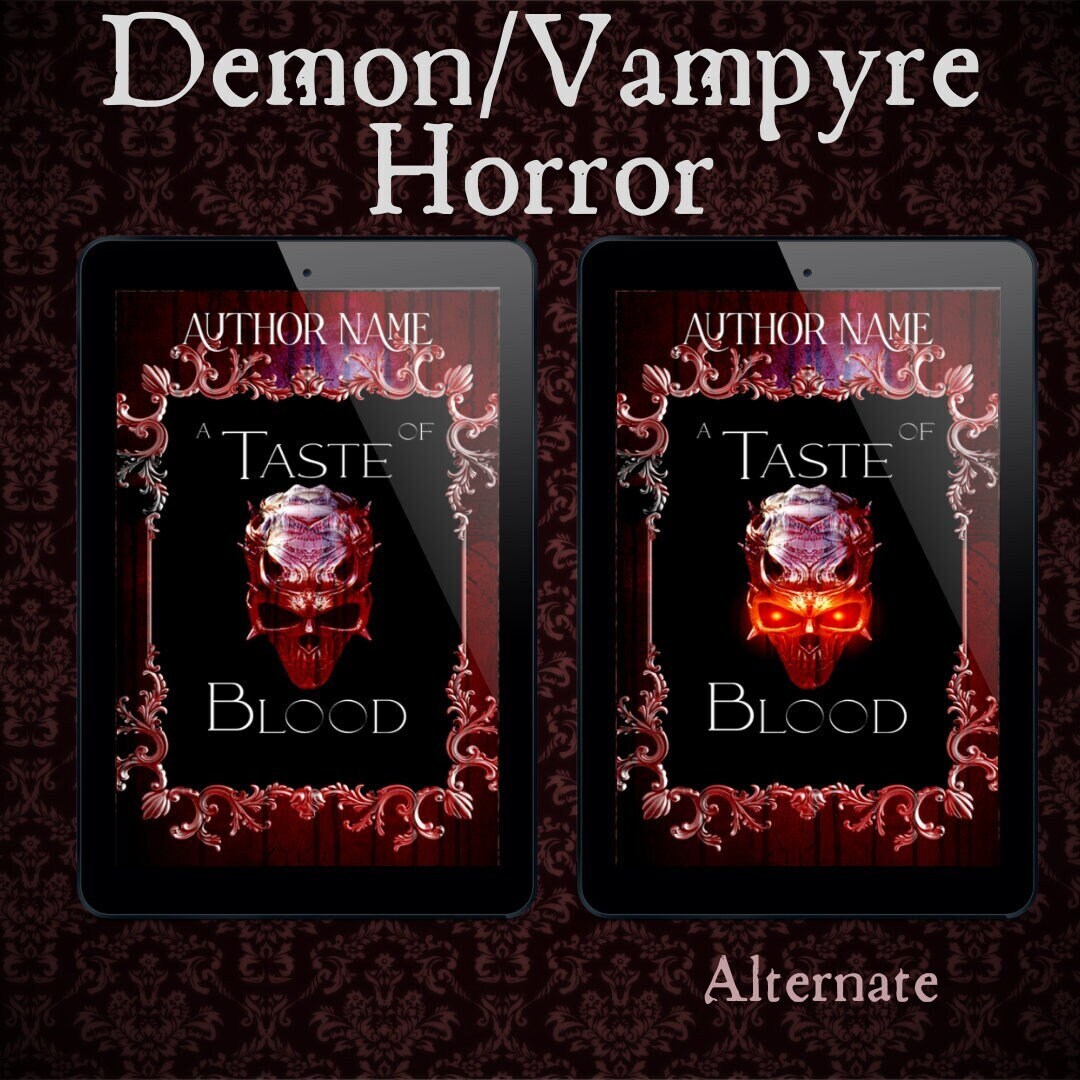 Demon or Vampire Book Cover for Your Dark Fantasy Novel - Etsy