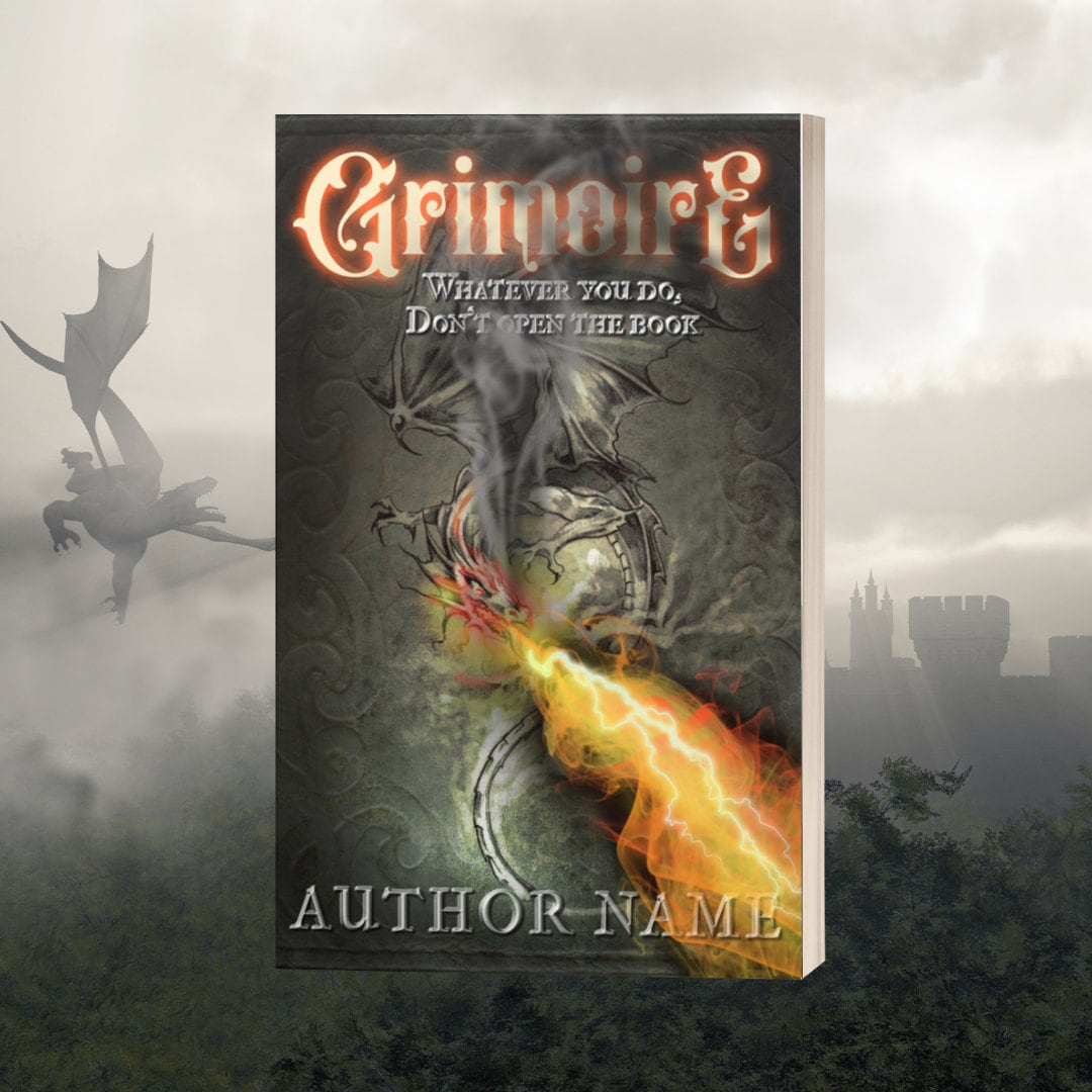 Fantasy Book Cover -- Grimoire - Etsy