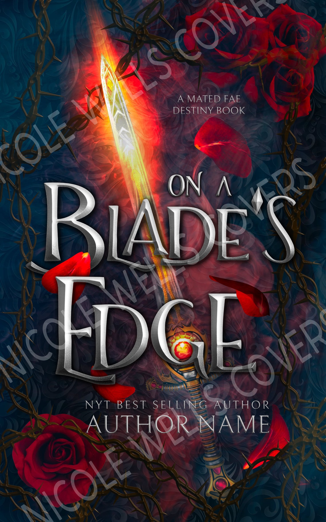 Romance/fantasy Book Cover -- on A Blade's Edge - Etsy