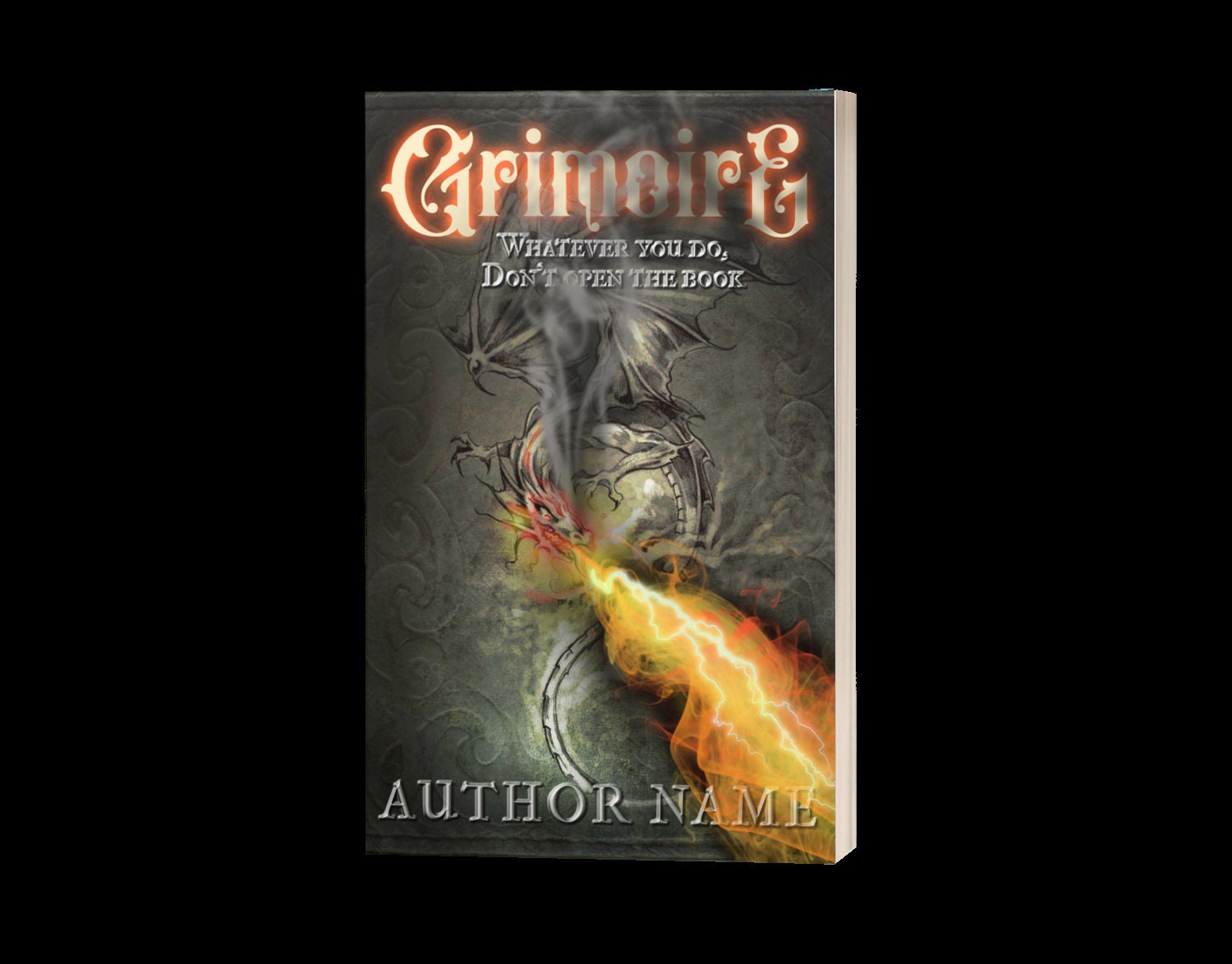 Fantasy Book Cover -- Grimoire - Etsy