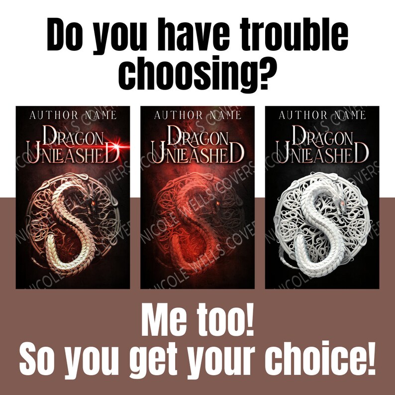 Fantasy Premade Book Cover -- Dragon Unleashed - Etsy