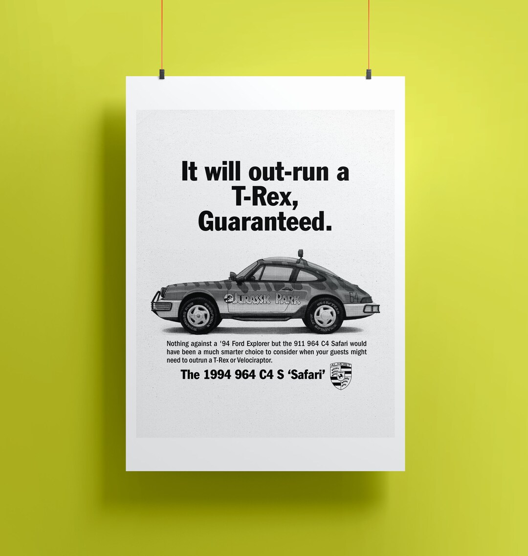 1994 964 C4 Safari Tour Vehicle 18x24 Premium Matte Paper Poster - Etsy