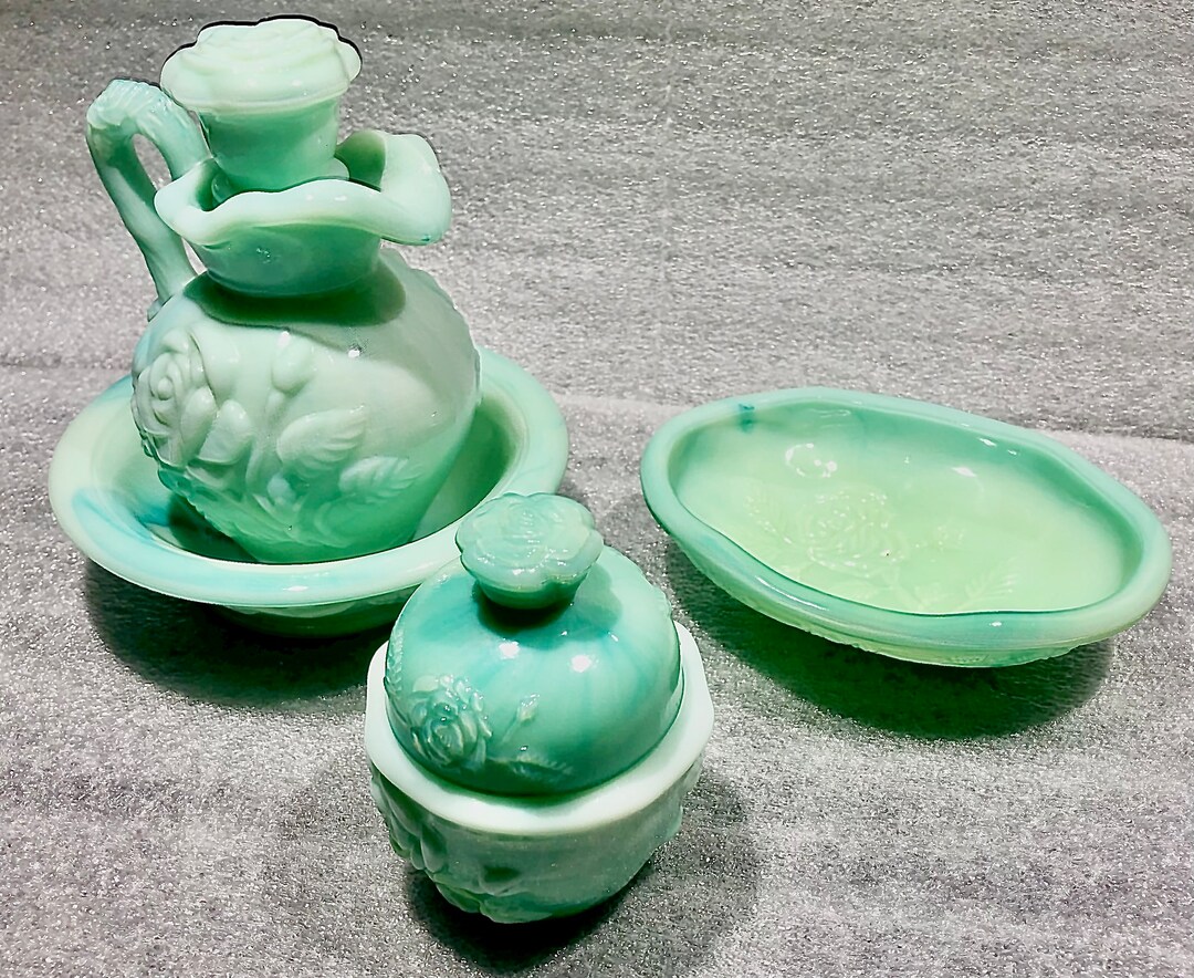 1970's Avon Vintage Vanity Collection in Jadeite Green - Etsy