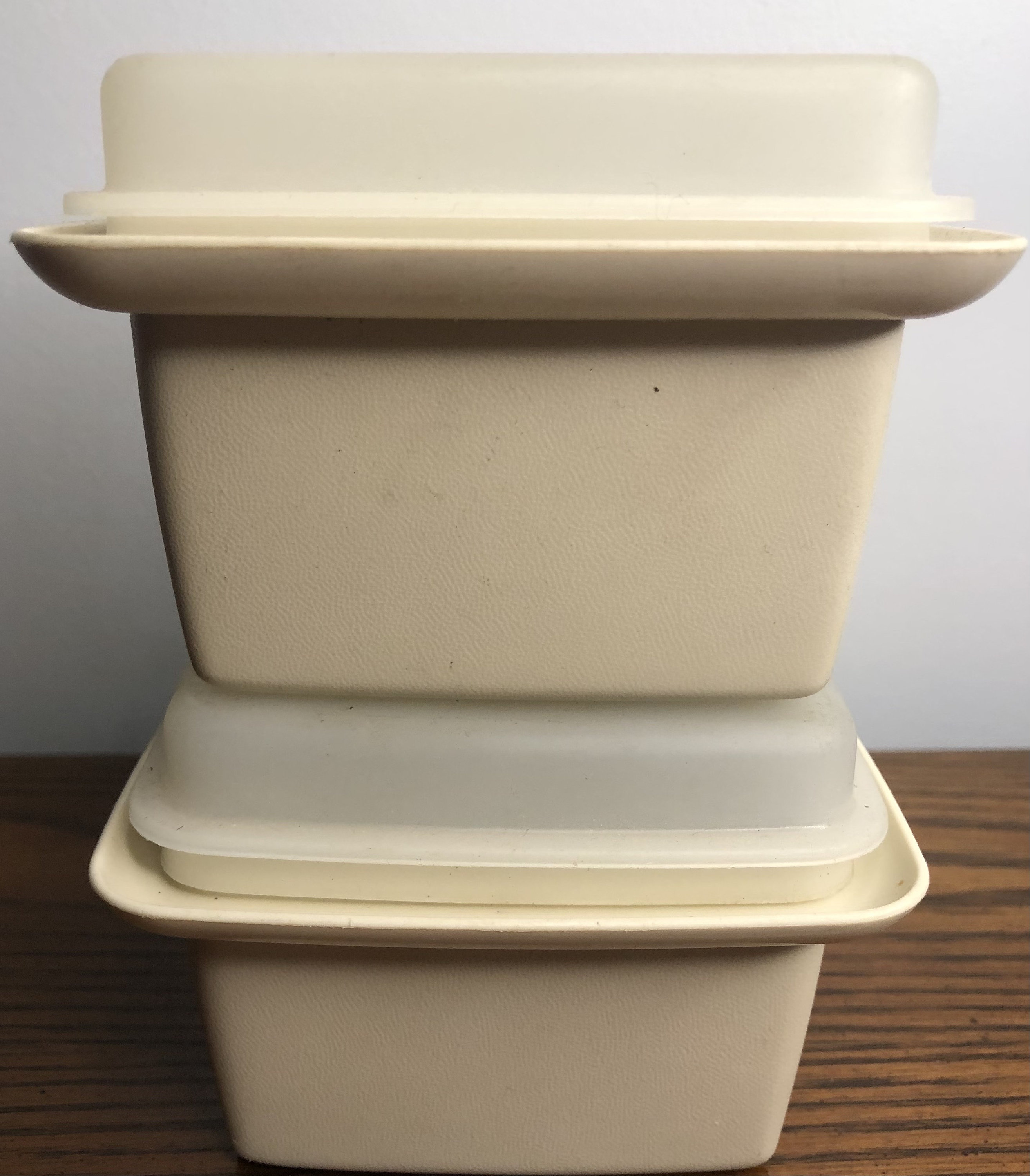 Vintage Tupperware Square Box in Cream 861-3 - Etsy
