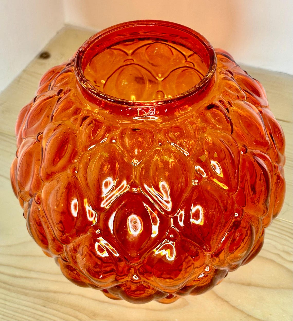 Vintage Red Hurricane Glass Globe Lamp, Hedco Victorian Style - Etsy