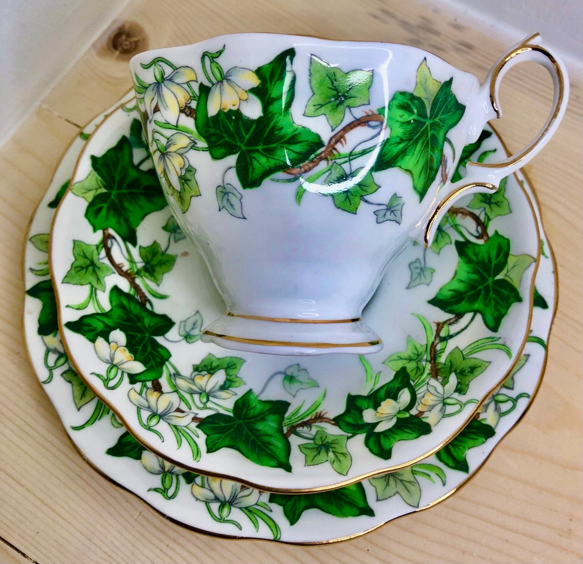 Rare Royal Albert "ivy Lea" Scalloped Edge Bone China England Dishes - Etsy