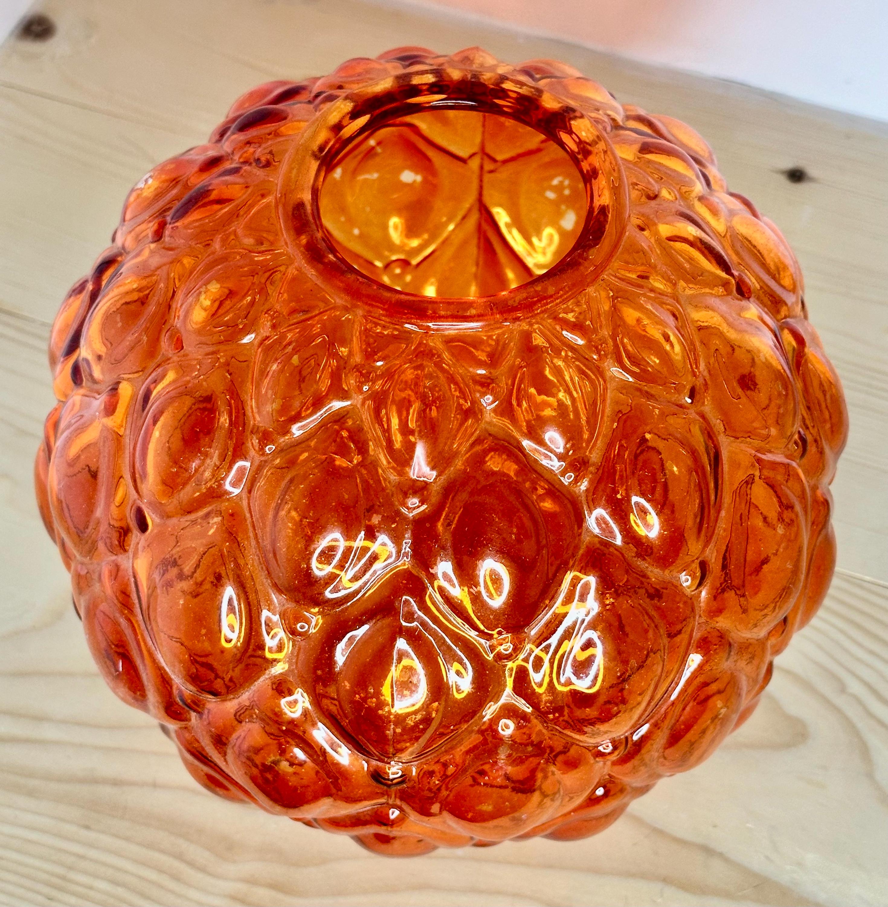 Vintage Red Hurricane Glass Globe Lamp, Hedco Victorian Style - Etsy
