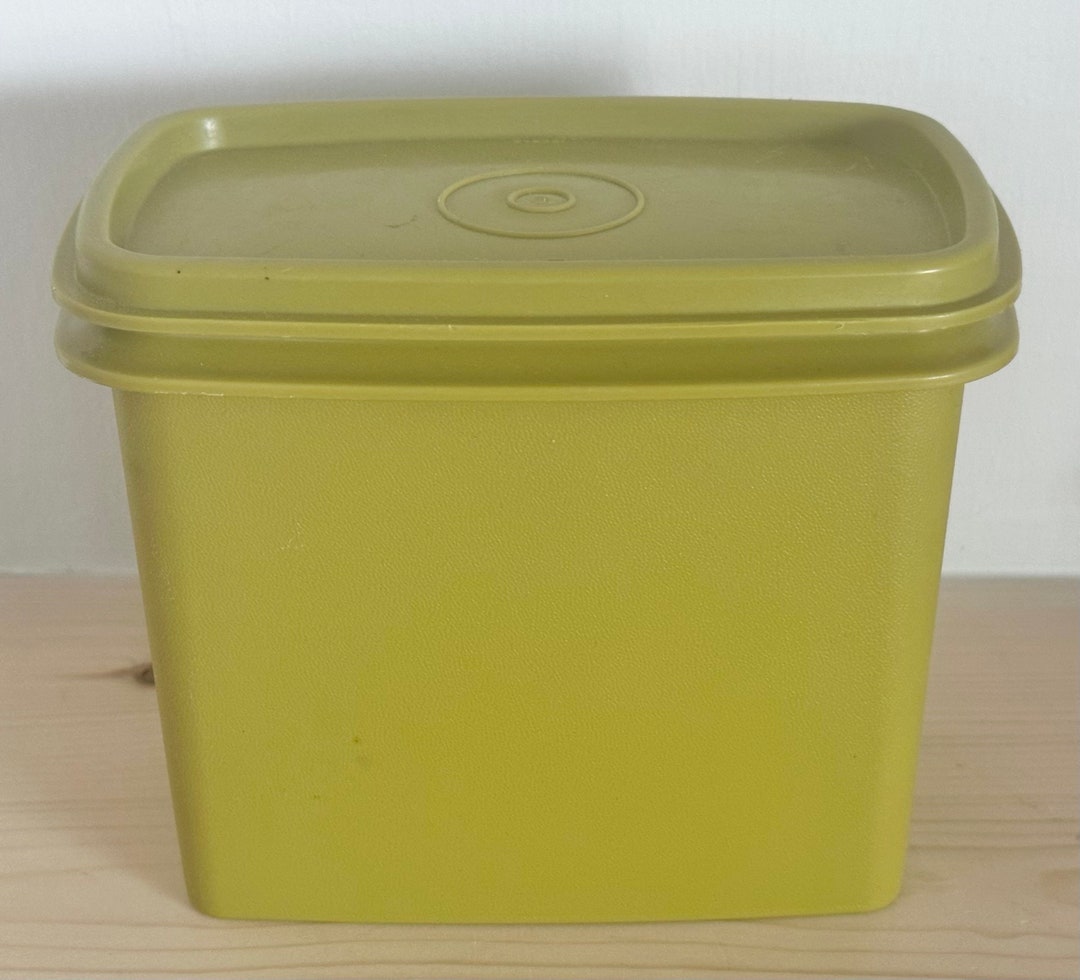 Vintage TUPPERWARE Shelf Saver and Lid 1243/1244 in Olive Green - Etsy