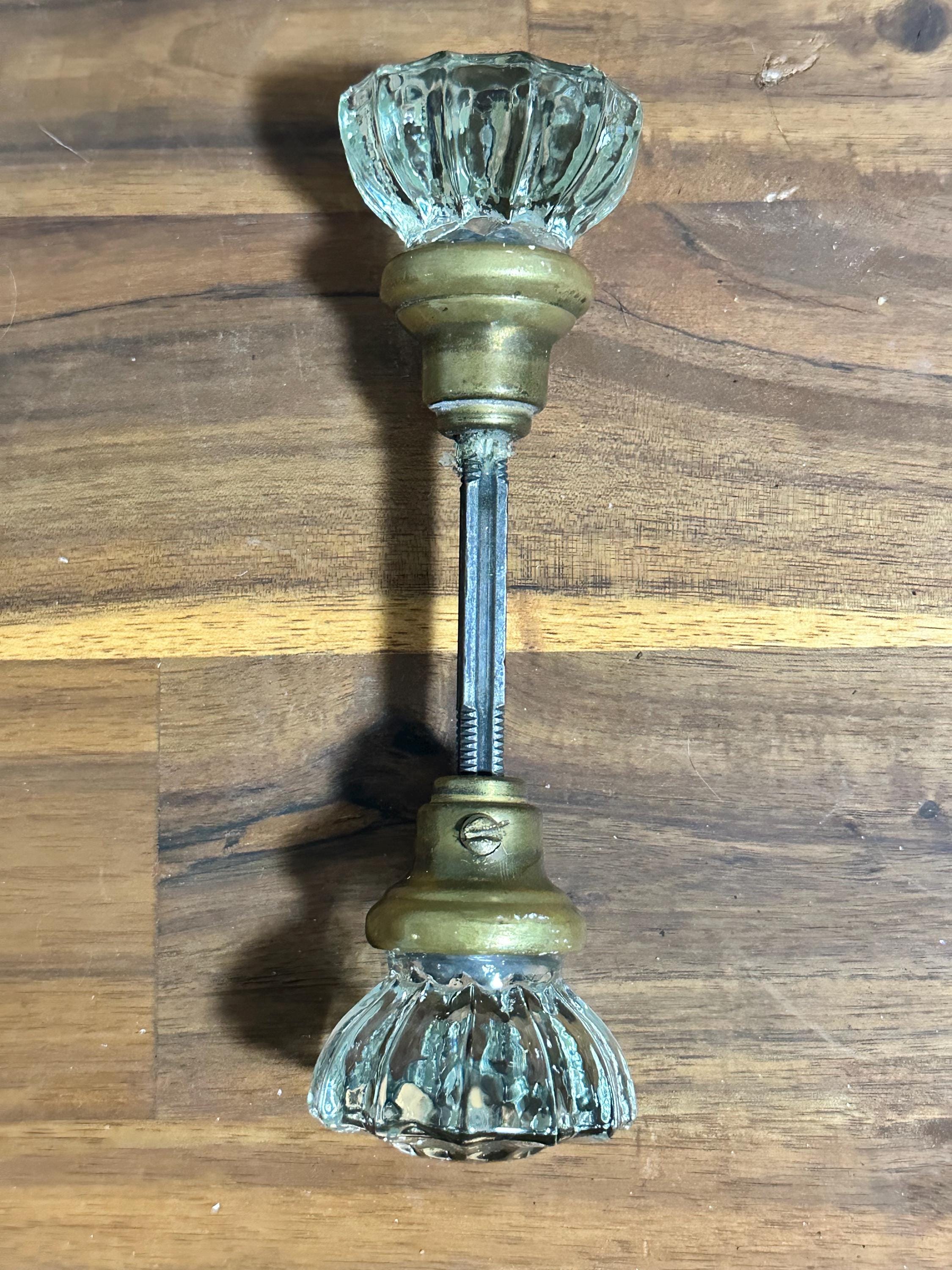 Victorian Vintage Rosette Crystal Door Knob Set (non-locking Hall ...