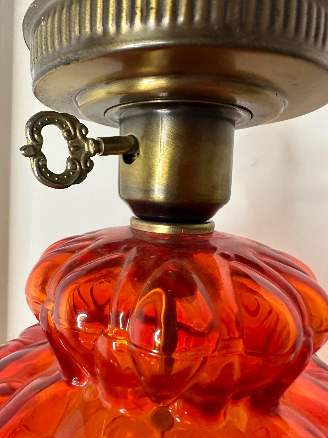 Vintage Red Hurricane Glass Globe Lamp, Hedco Victorian Style - Etsy