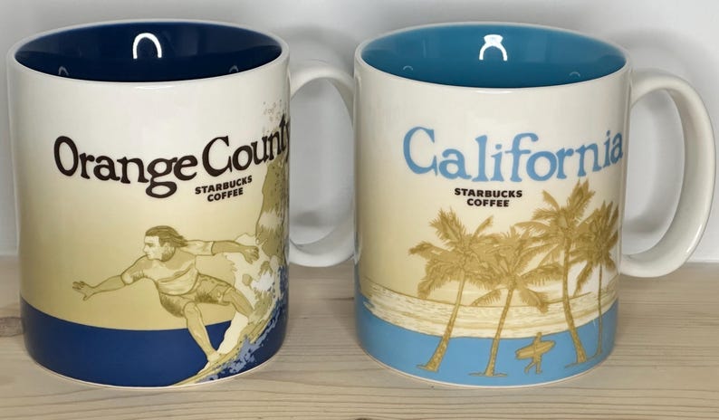 Vintage Starbucks Global City Icon Mugs -USA States and Cities Series ...