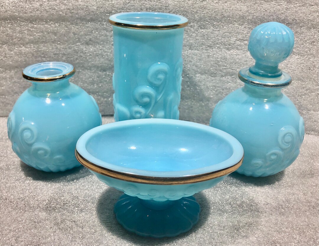 1970's Avon Vintage Vanity Collection in Blue - Etsy