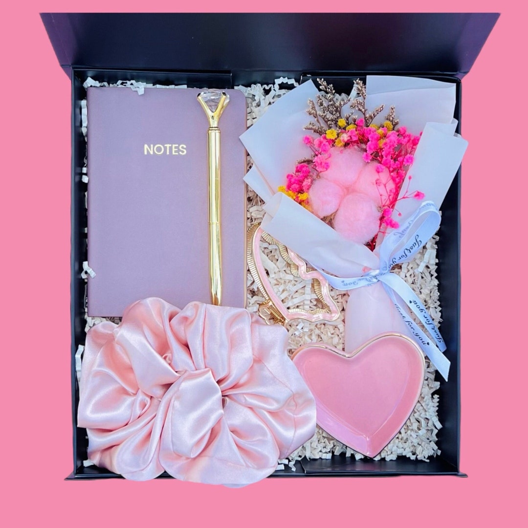 Personalized Pink Gift Box for Her, Personalized Box Set for Women ...