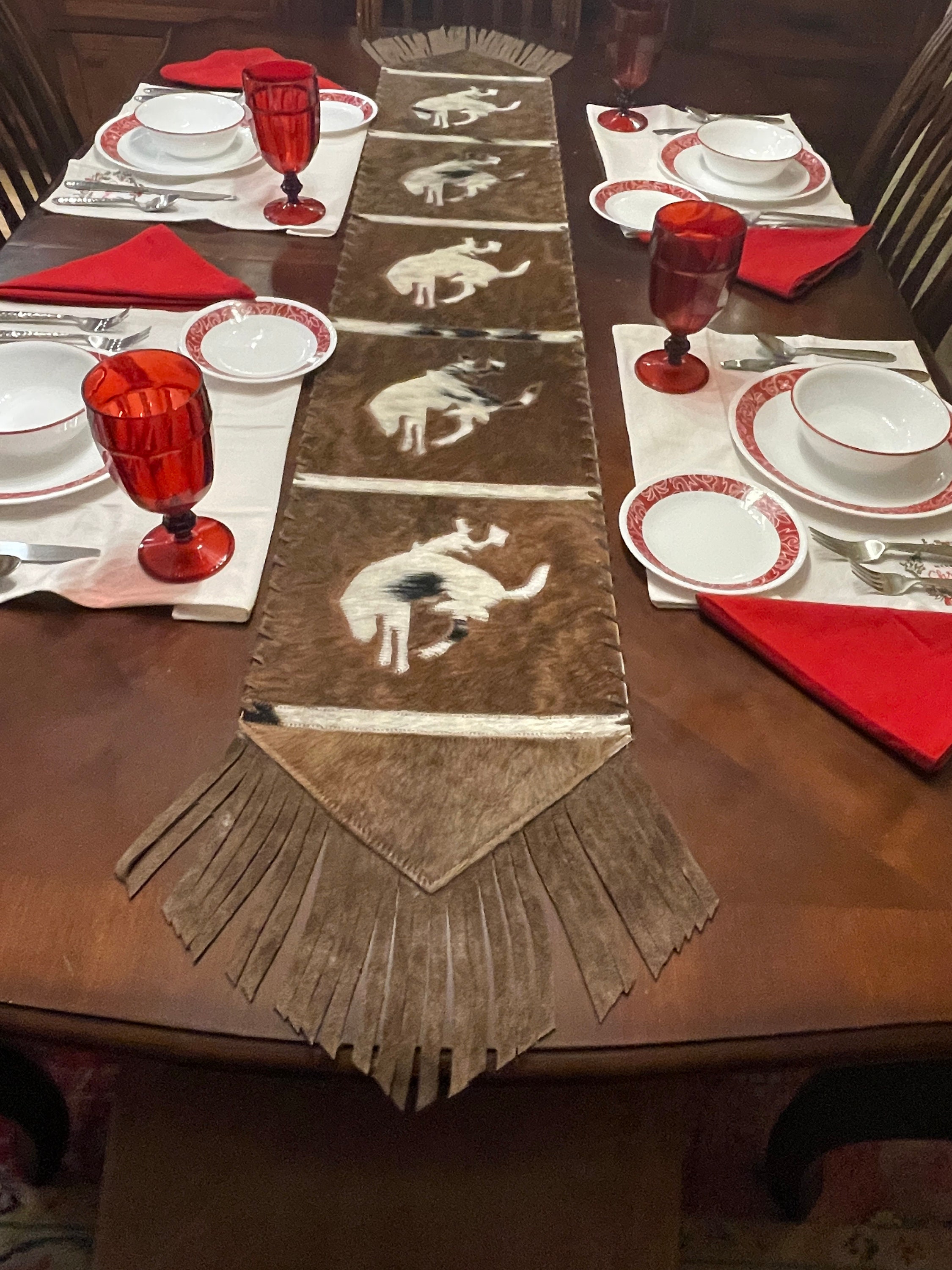 Genuine Brazilian Cowhide Table Runners Western & Farm House Décor ...