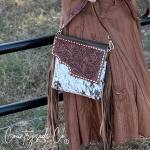 Georgia Conceal Carry Cowhide Bag by Countryside Co. - Etsy
