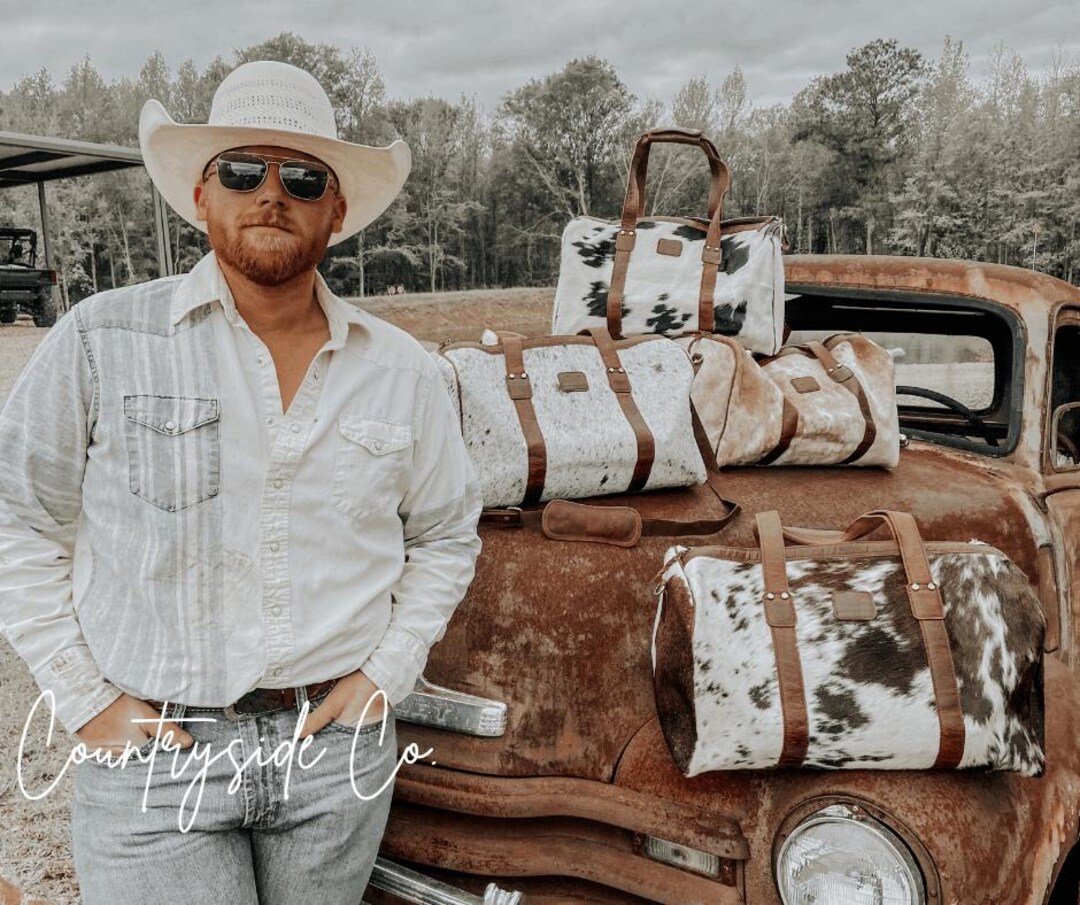 Henry Cowhide Duffle Bag by Countryside Co. - Etsy