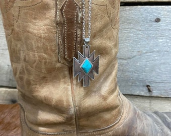 Turquoise Aztec Color Bar Necklace - Etsy