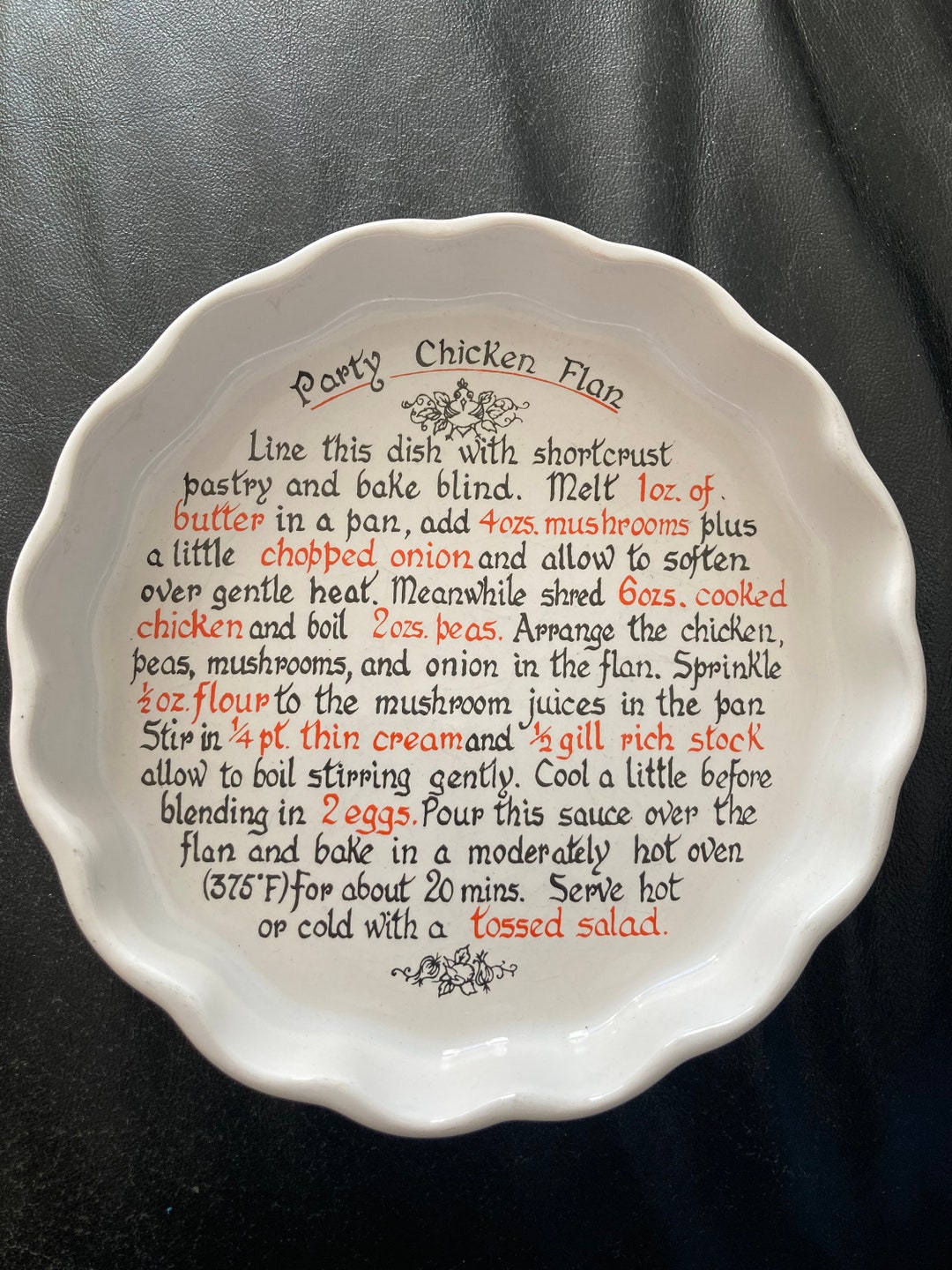 Epicure Pan Party Chicken Flan Recipe 7 1/4 X 7 1/4 Inches and 1 1/4 in ...