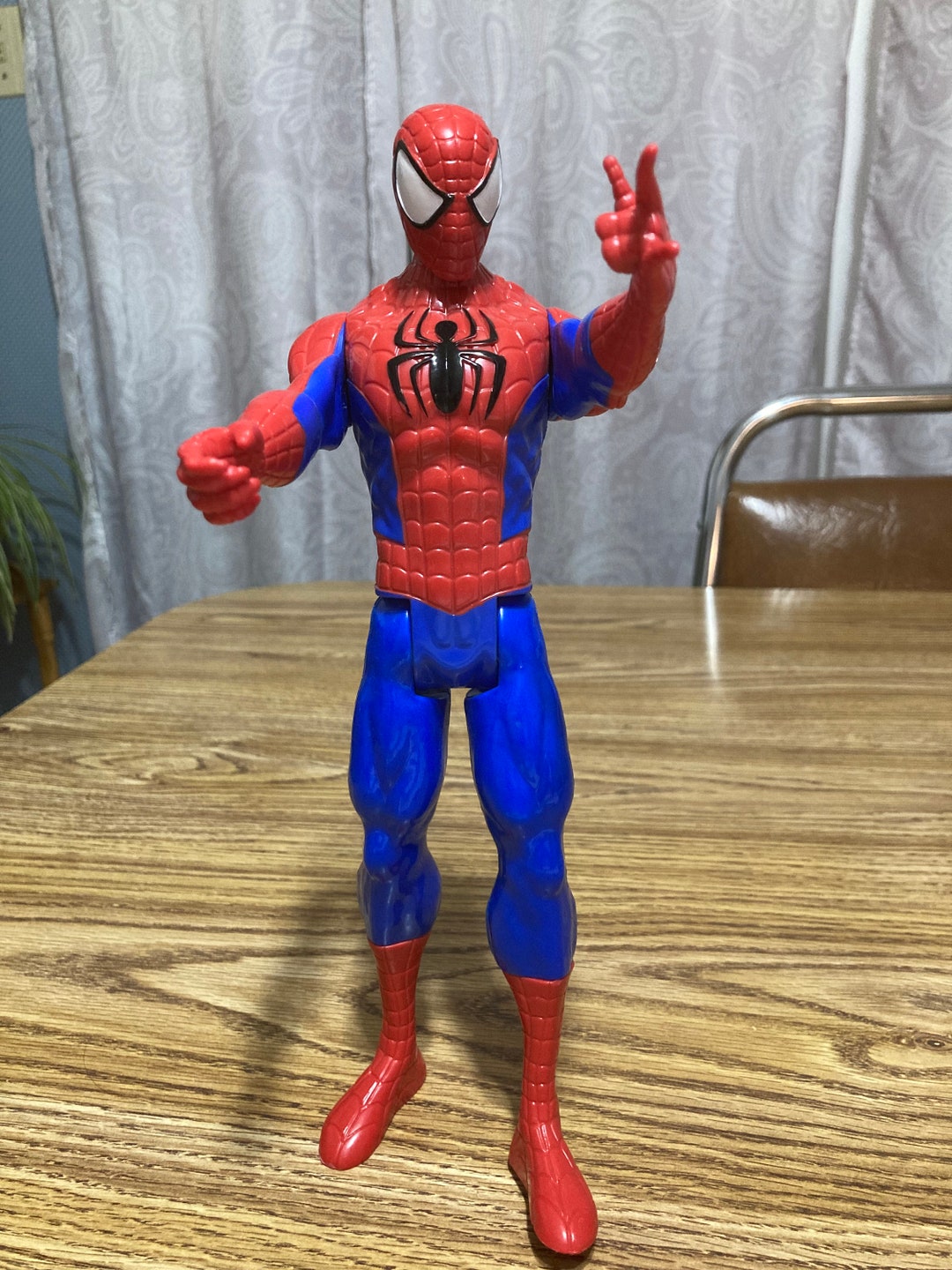 Spiderman Action Figure Plastic Blue Red Masked Approximately 11 Inches ...
