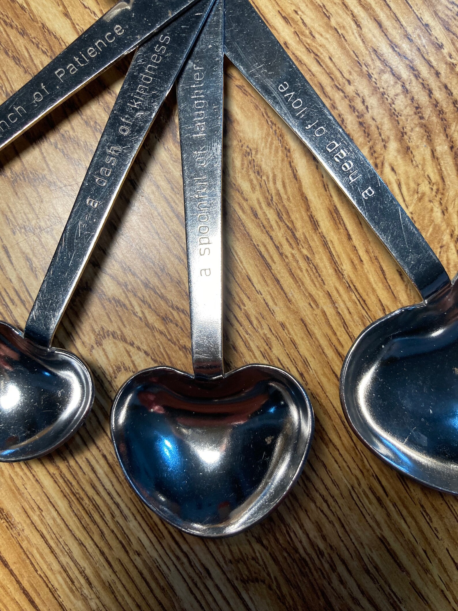 Unique Heart Shaped Measuring Spoons a Pinch of Patience is 1/4 Tsp a ...