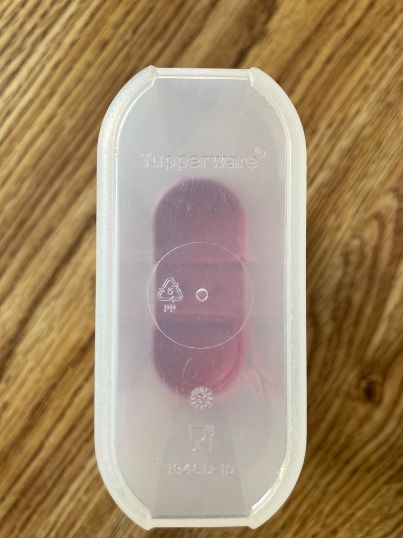 Tupperware Spice Container With Red Lid. See Through - Etsy