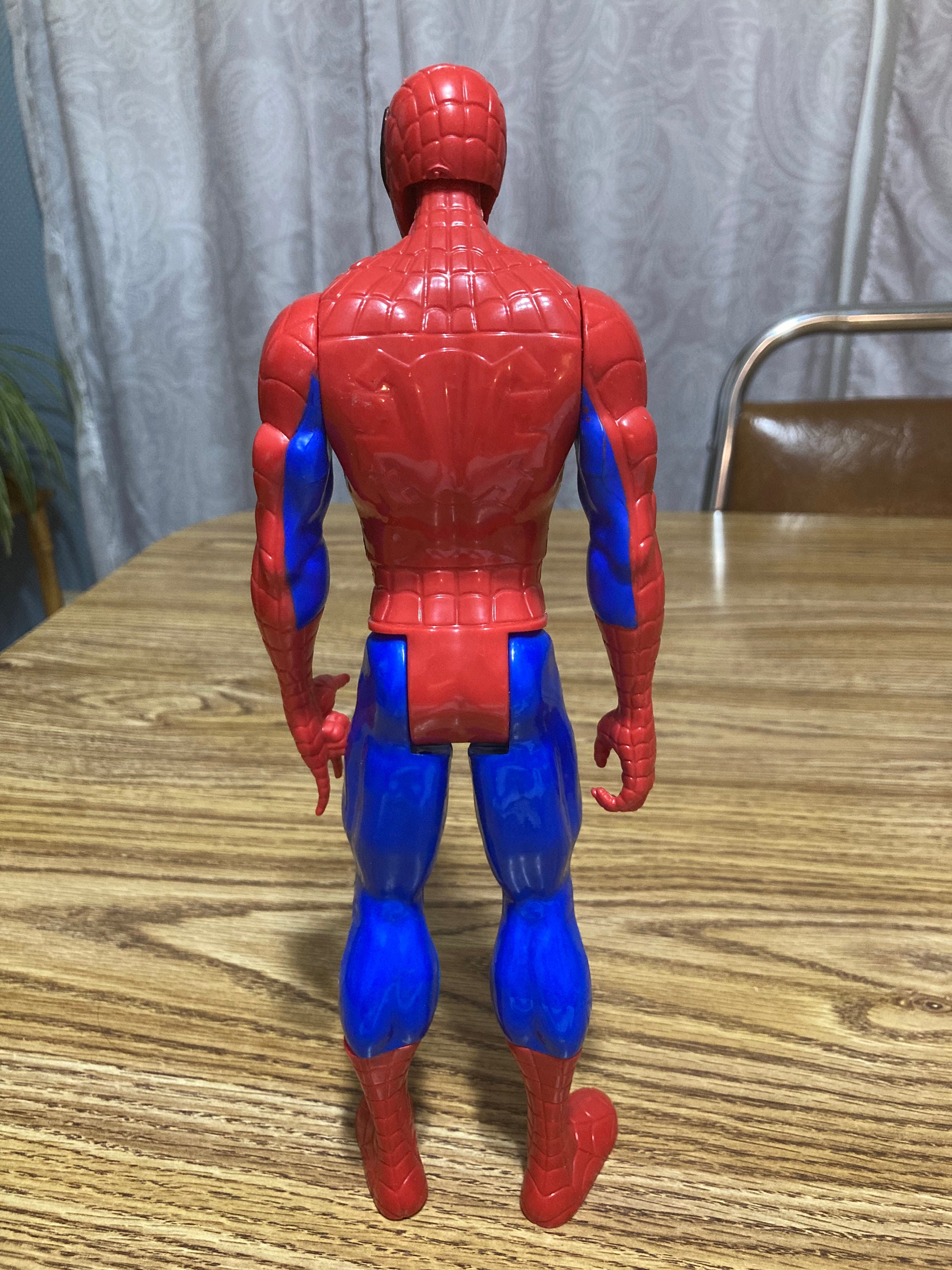 Spiderman Action Figure Plastic Blue Red Masked Approximately 11 Inches ...