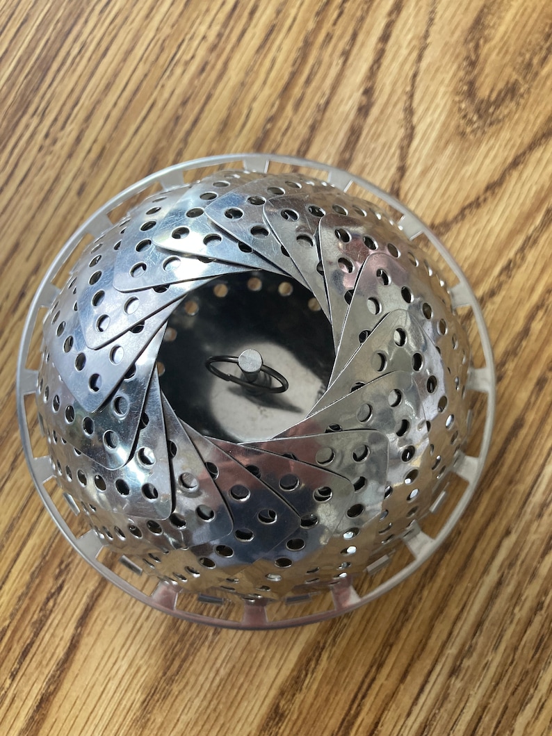 Collapsible Vintage Metal Steamer Folding Vegetable Steamer Stainless ...