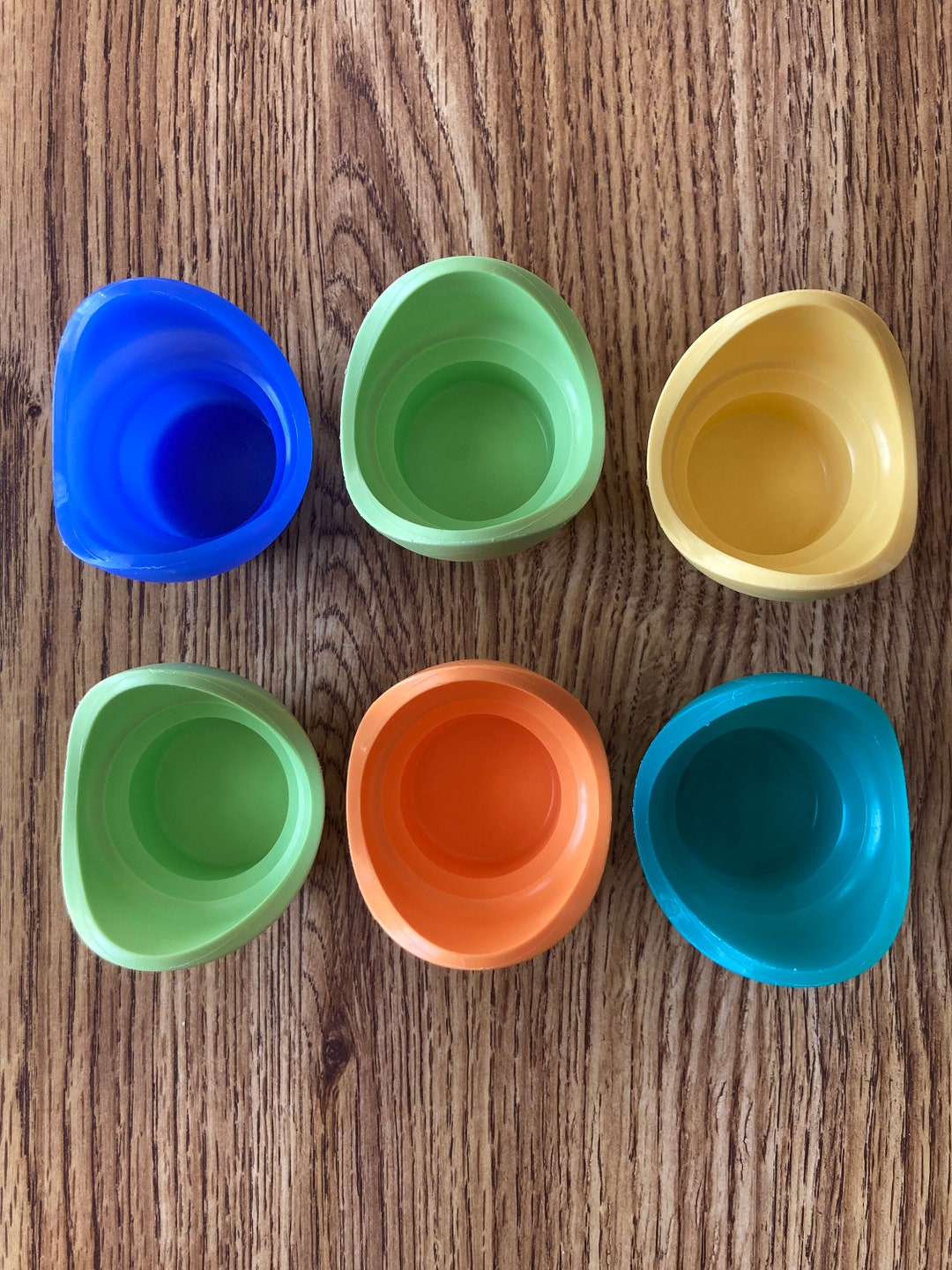Six Colourful Tupperware Egg Cups - Etsy