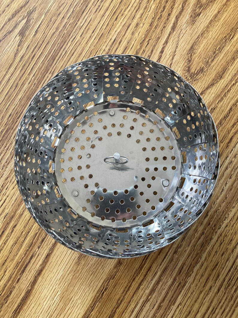 Collapsible Vintage Metal Steamer Folding Vegetable Steamer Stainless ...