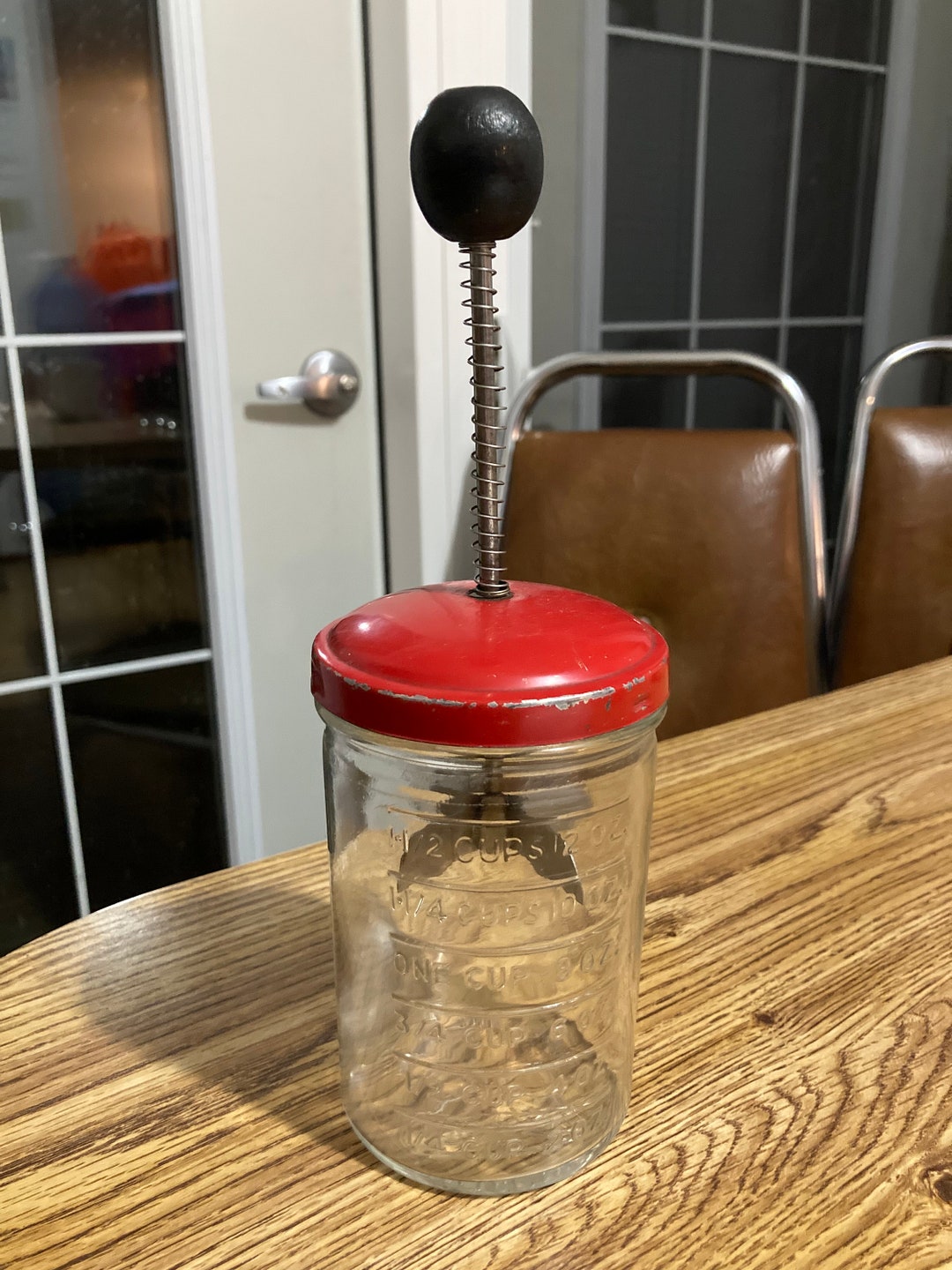 Vintage Androck Nut Chopper Food Chopper Made in Canada Glass Jar With ...