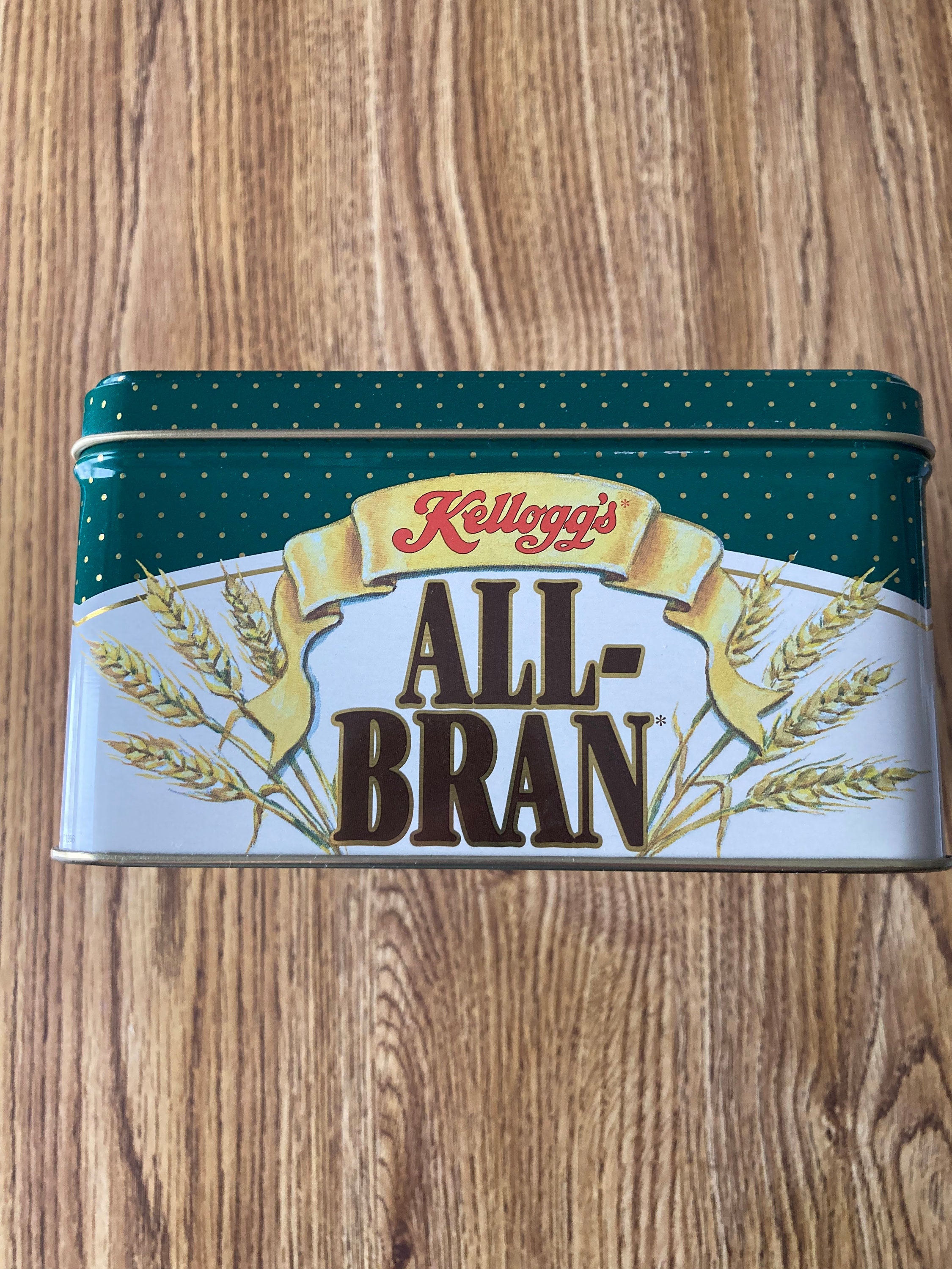 Kelloggs All Bran Cereal Tin Canister Box 1916-1996 80th Anniversary 8 ...