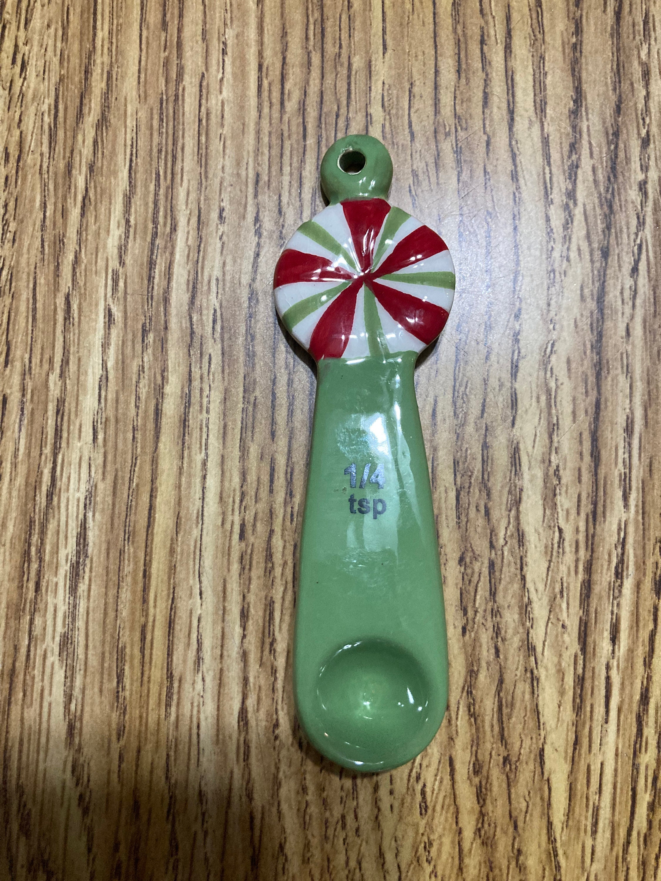 Christmas Holiday Measuring Spoons Set of Four 1 Tbsp 1 Tsp 1/2 Tsp 1/4 ...