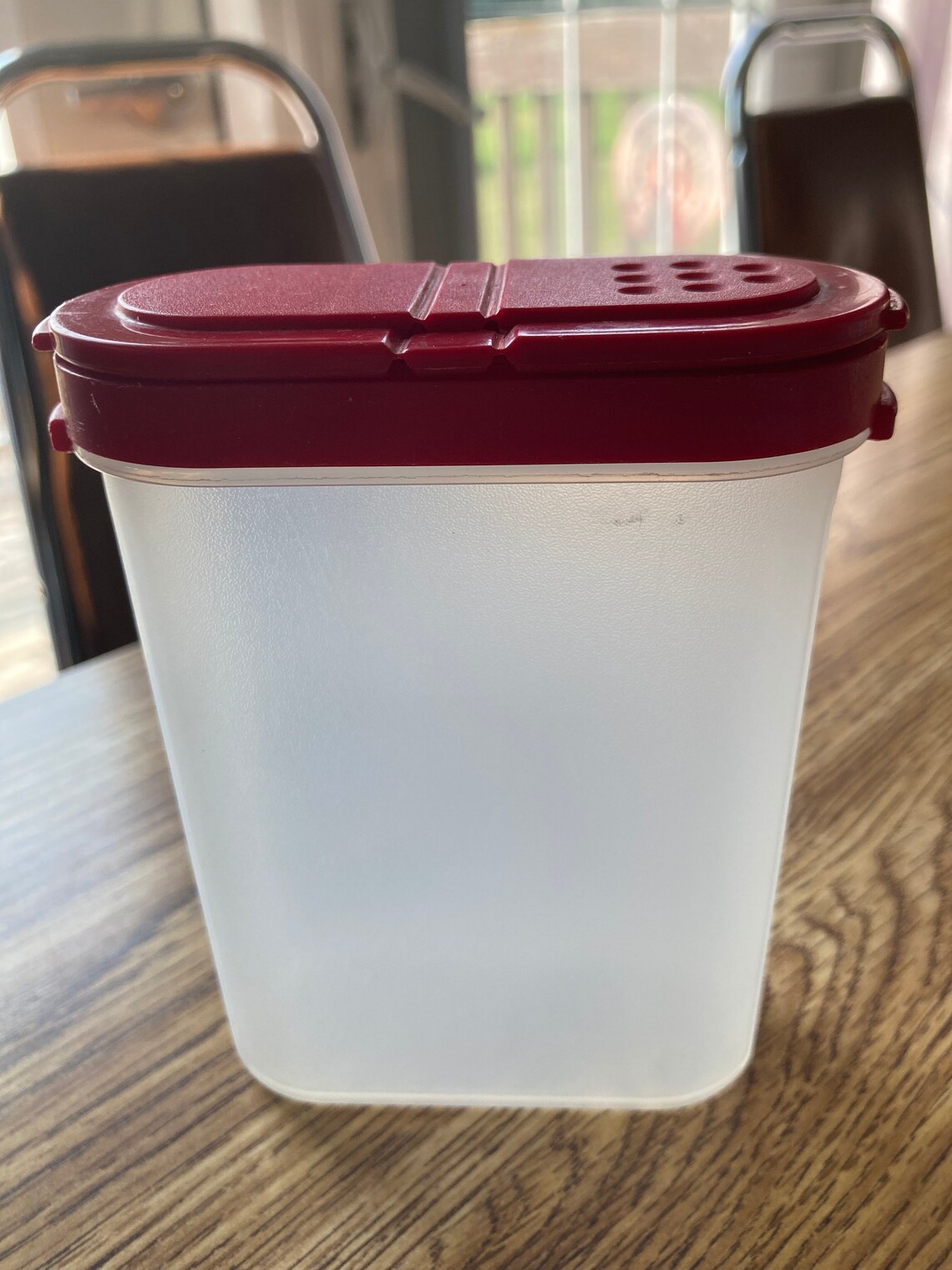 Tupperware Spice Container With Red Lid. See Through - Etsy