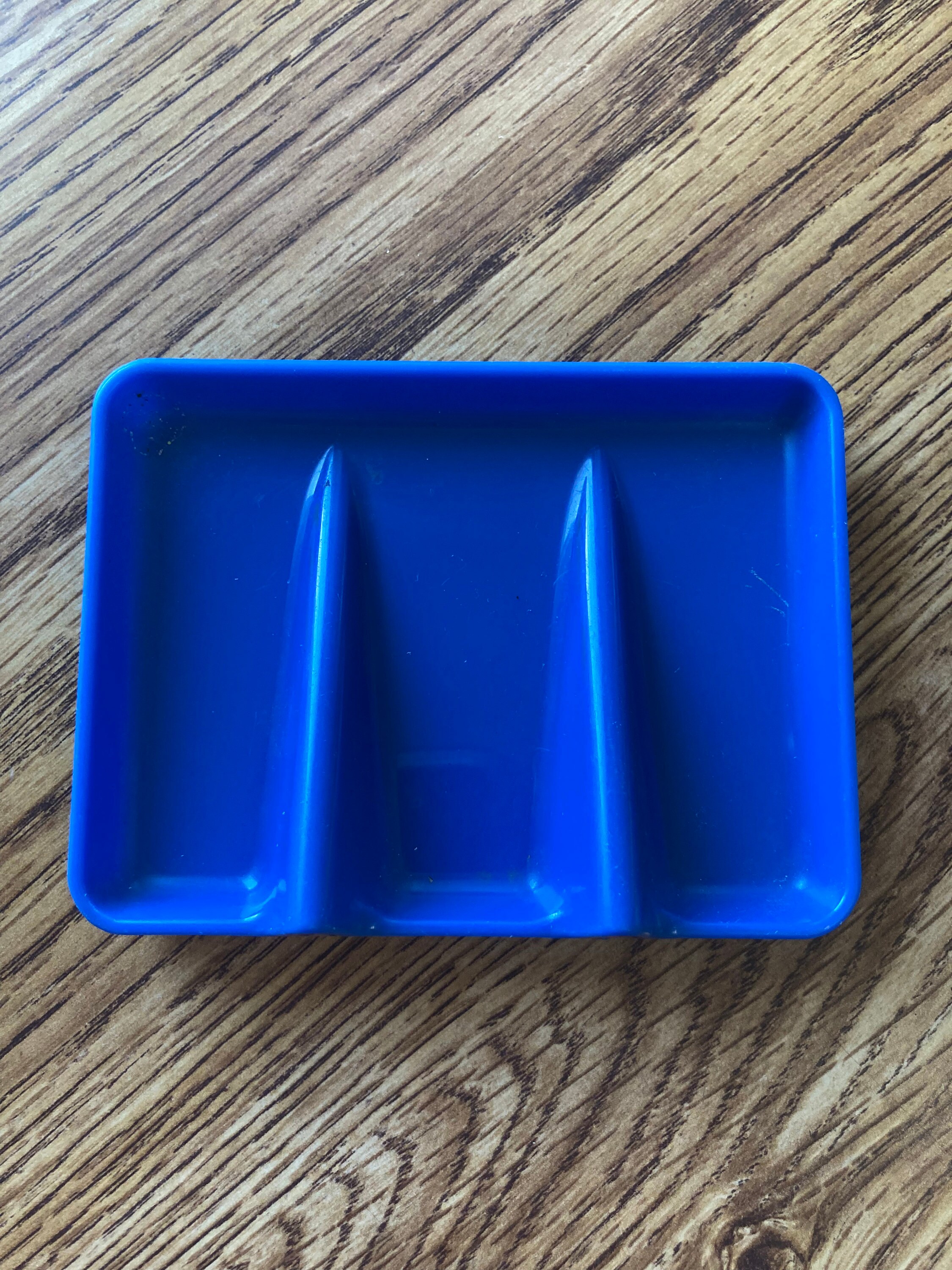 Vintage Tupperware Blue Soap Dish Tray Scouring Pad Holder Measures 4 X ...