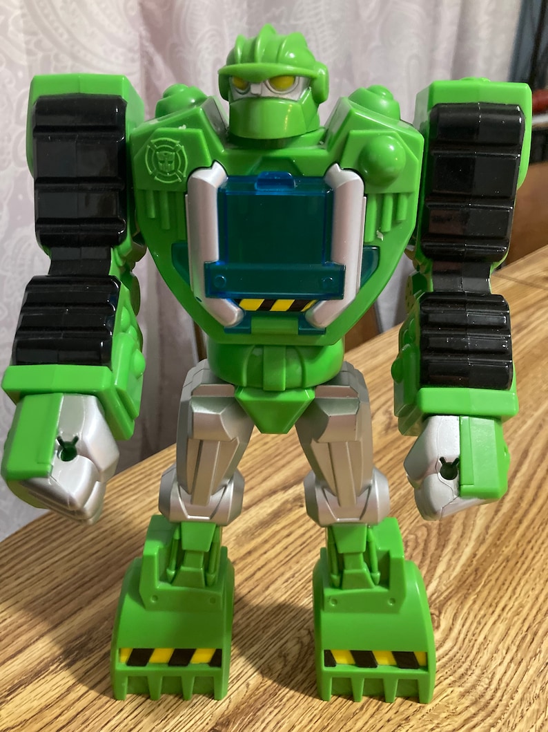 Hasbro Transformer Rescue Bot Figure Green Black Grey Plastic Moveable ...