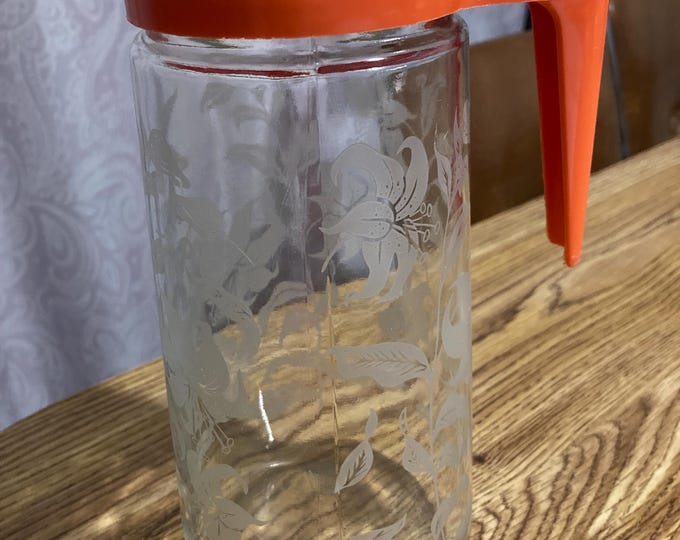 Vintage 1980s Promotional Tang Juice Jug Pitcher Glass Jug Plastic Lid ...