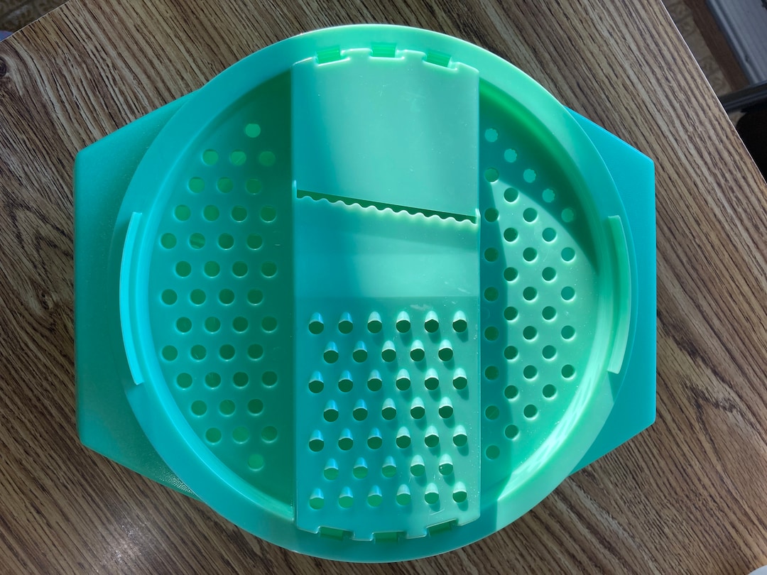 Vintage Tupperware Green Cheese Vegetable Grater Shredder Slicer With ...