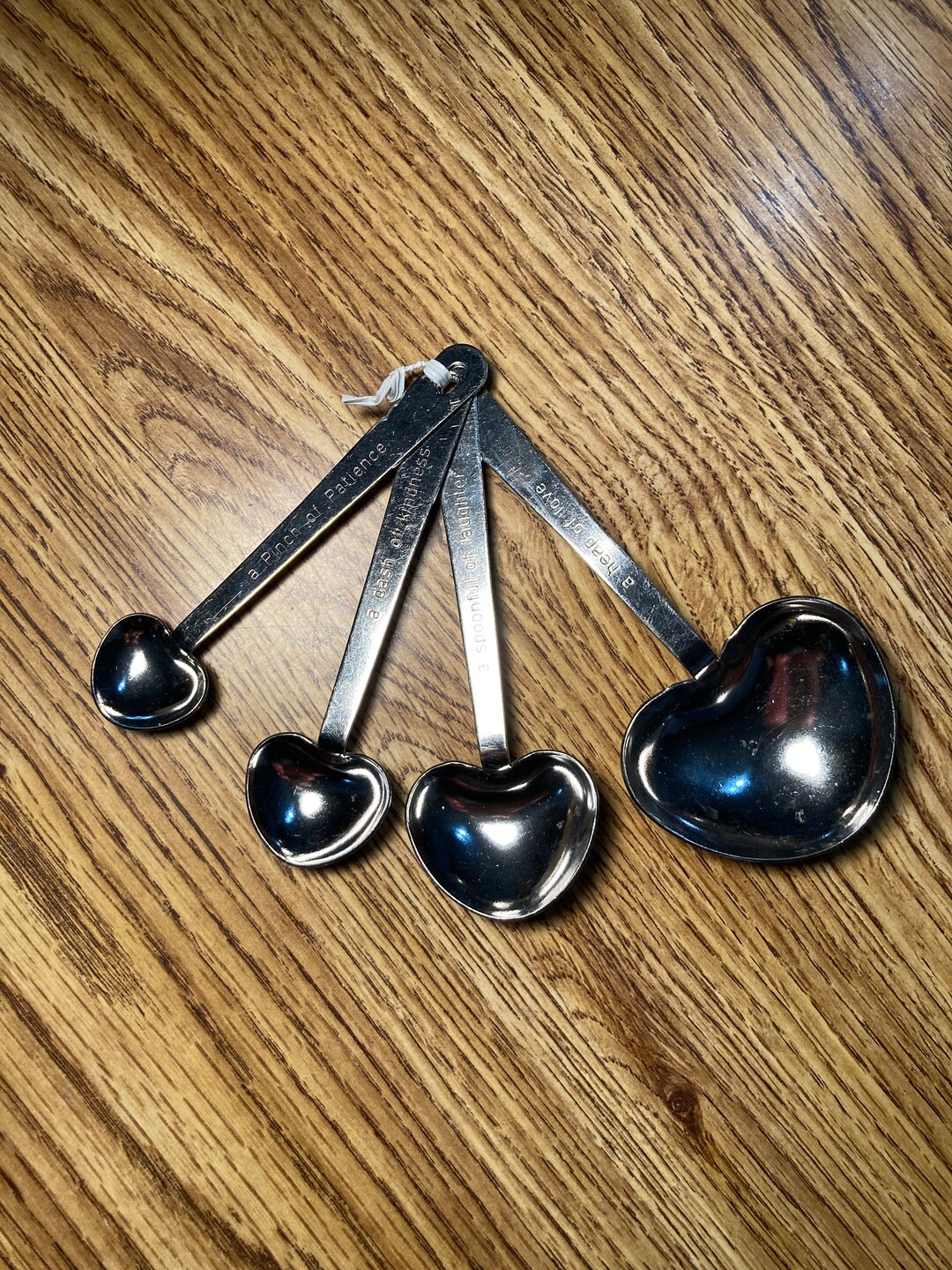 Unique Heart Shaped Measuring Spoons a Pinch of Patience is 1/4 Tsp a ...