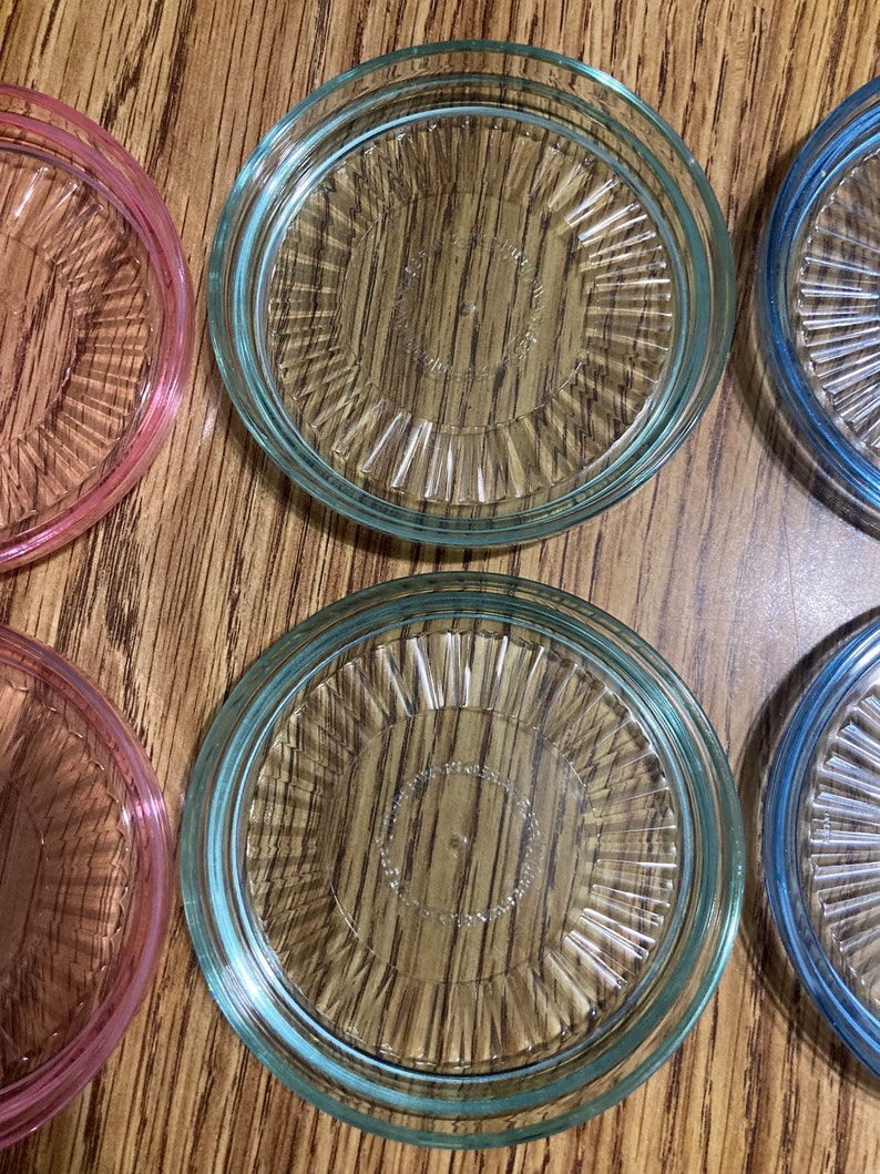 Vintage Tupperware Acrylic Water Color Pastel Deluxe Coaster Set of Six ...