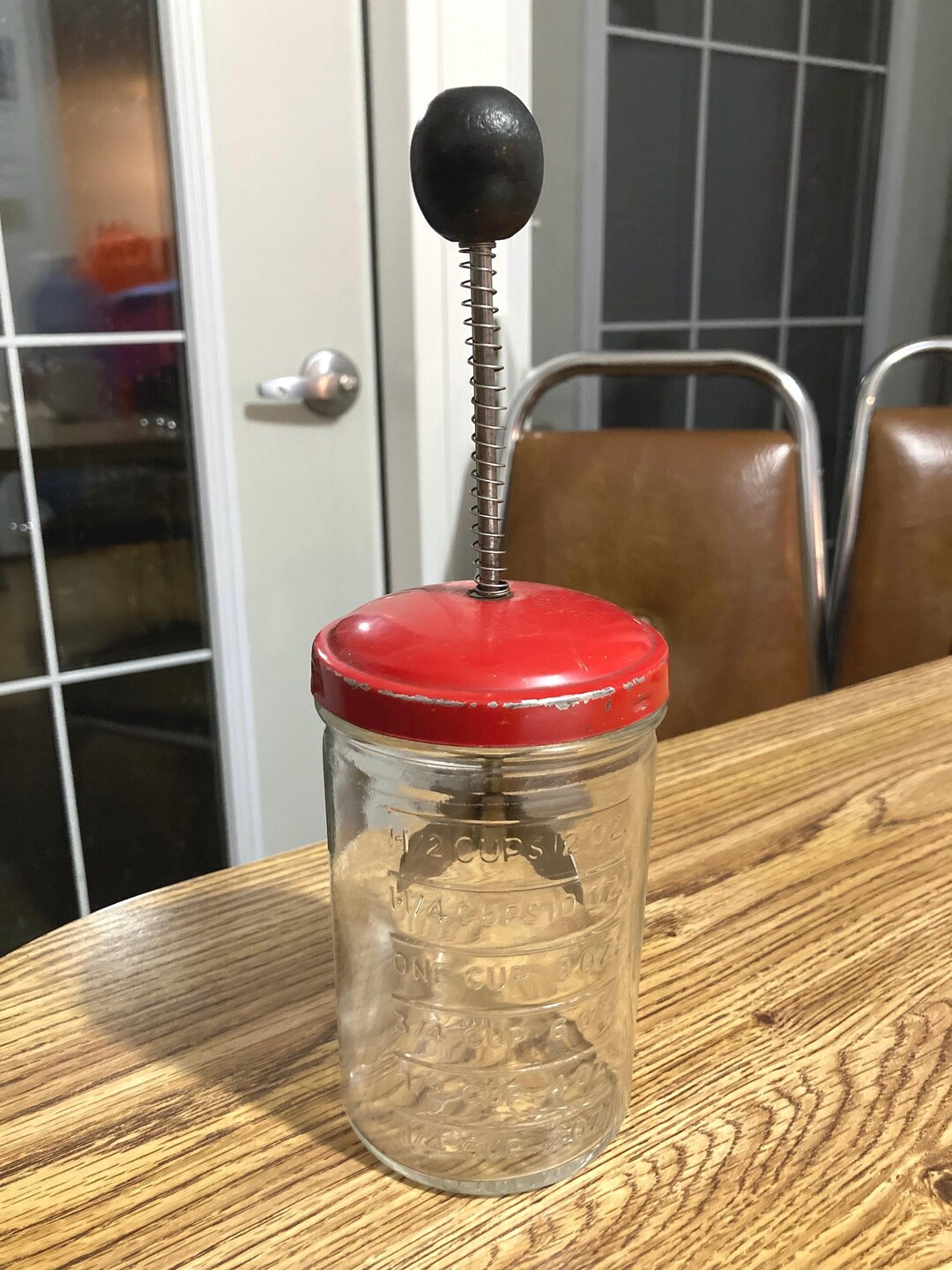 Vintage Androck Nut Chopper Food Chopper Made in Canada Glass Jar With ...