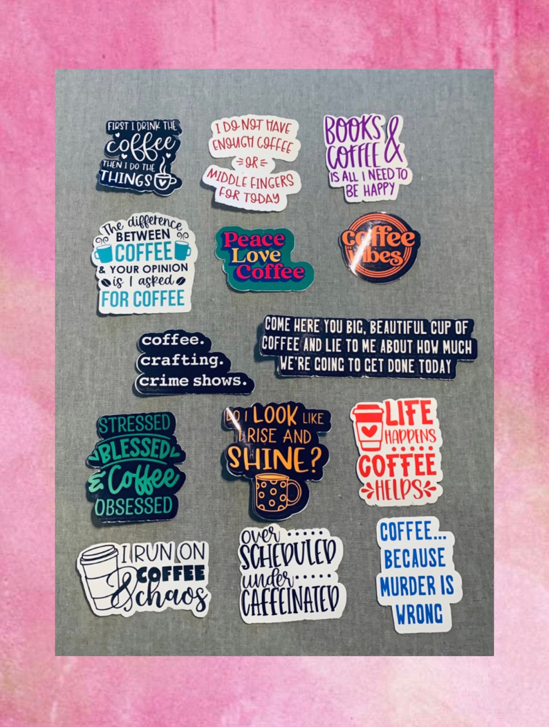 Coffee Stickers, Handmade Stickers, Funny Coffee Sayings, Coffee ...