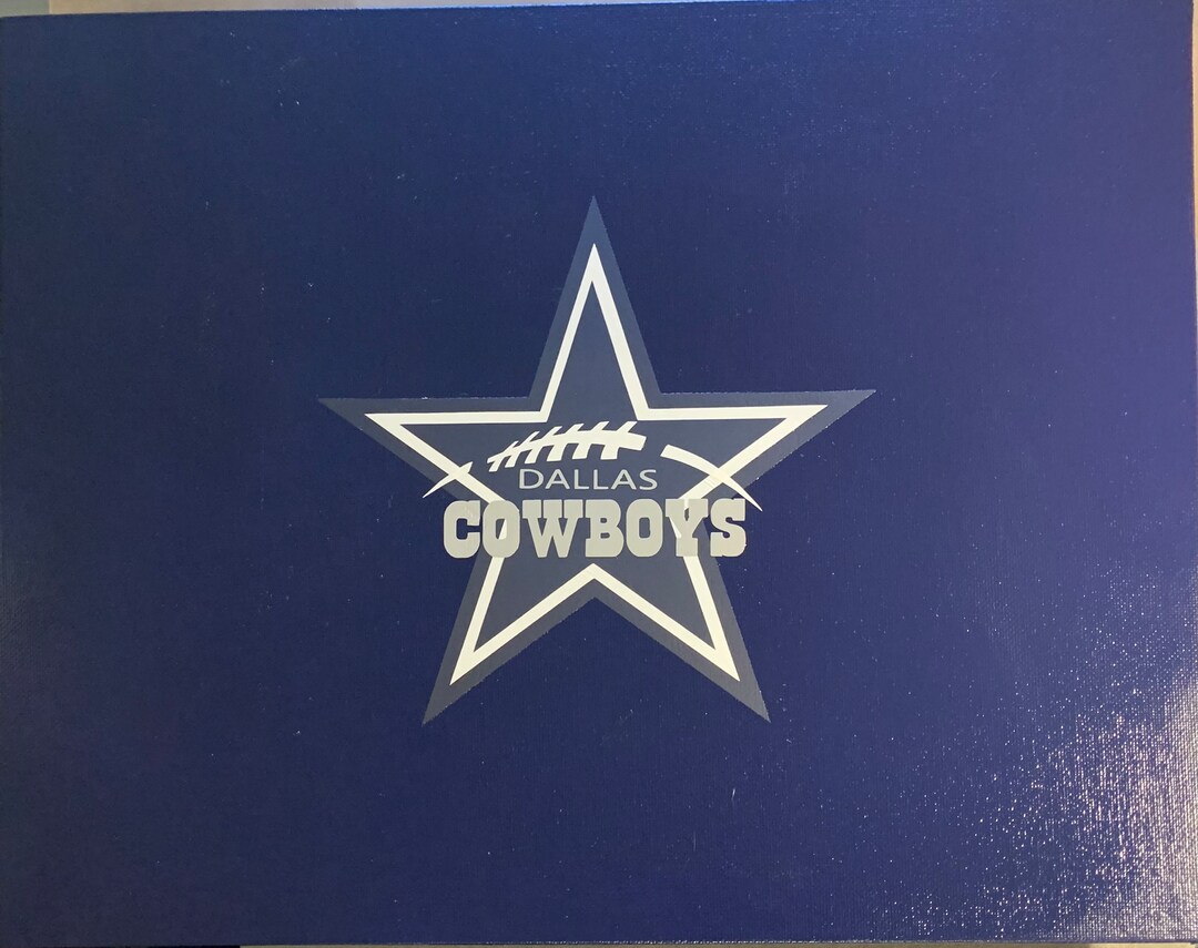Dallas Cowboys Football Star Blue, Silver, White 11x14 Vinyl Canvas ...