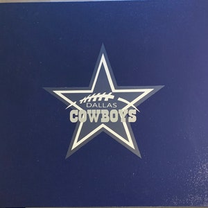 Dallas Cowboys Football Star Blue, Silver, White 11x14 Vinyl Canvas ...